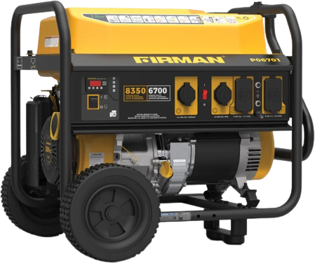 Firman P06701 Portable Generator 6700/8350 Watt 30 Amp 120/240V Recoil ...