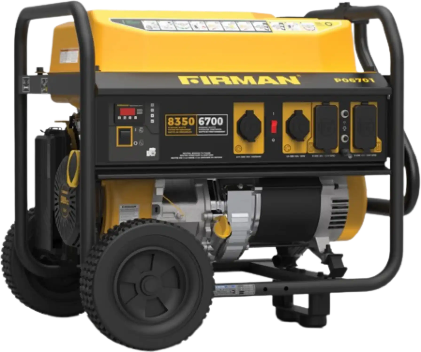 Firman P06701 Portable Generator 6700/8350 Watt 30 Amp 120/240V Recoil ...