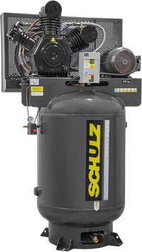 Schulz V-Series Air Compressor 10 HP 120 gal. 2-Stage 208-230V 3-Phase ...