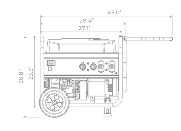 Firman P06701 Portable Generator 6700/8350 Watt 30 Amp 120/240V Recoil ...