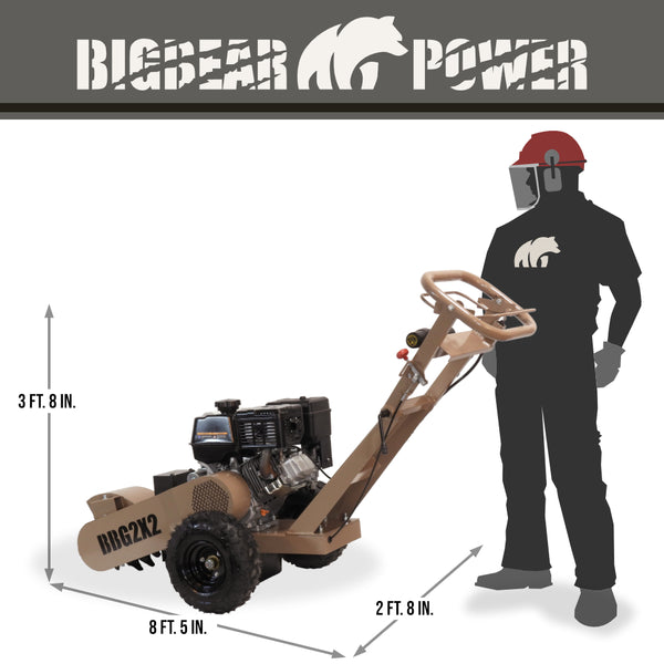 BigBear Power BBG2X2 Stump Grinder 12" 15 HP Dual Cutter 31 N.m/2500 R ...