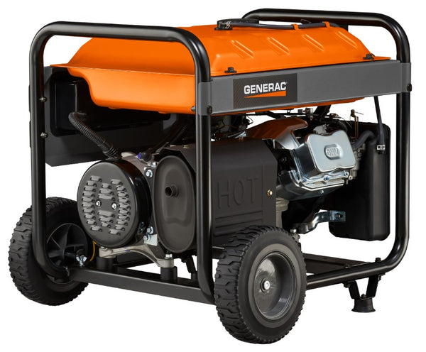 Generac RS8000E 8000W/10000W Portable Generator Electric Start with 25 ...