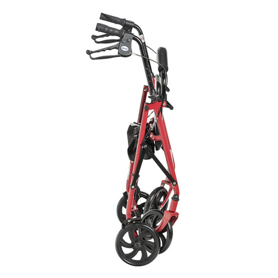 Drive Medical 10257RD-1 Durable Rollator Walker 4 Wheels 7.5" Casters ...