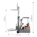 Apollolift A-3041 Electric Forklift Battery Powered 3 Wheel 197" Lifti ...