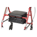 Drive Medical R800KD-RD Steel Rollator Walker 6" Wheels Red New ...