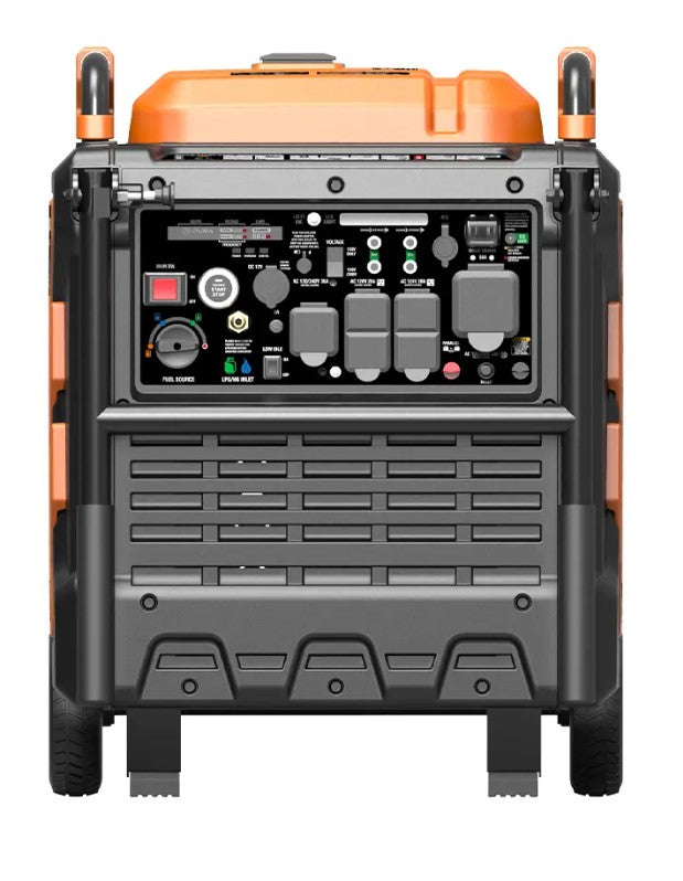 GENMAX GM10500iETC Tri-Fuel Inverter Generator 8500W/10500W 50 Amp Rem ...