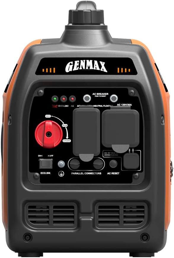 GENMAX GM3200i 30 Amp 2800W/3200W Gas Inverter Generator Parallel Read ...