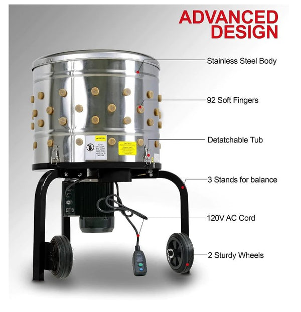 Super Handy 120V Corded Electric Chicken Plucker New – FactoryPure