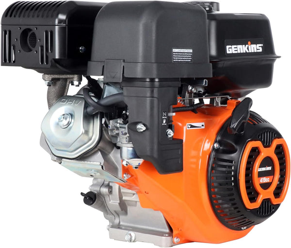 Genkins GK420E Gas Engine 16HP 420cc 4-Stroke with Electric Start Hori ...