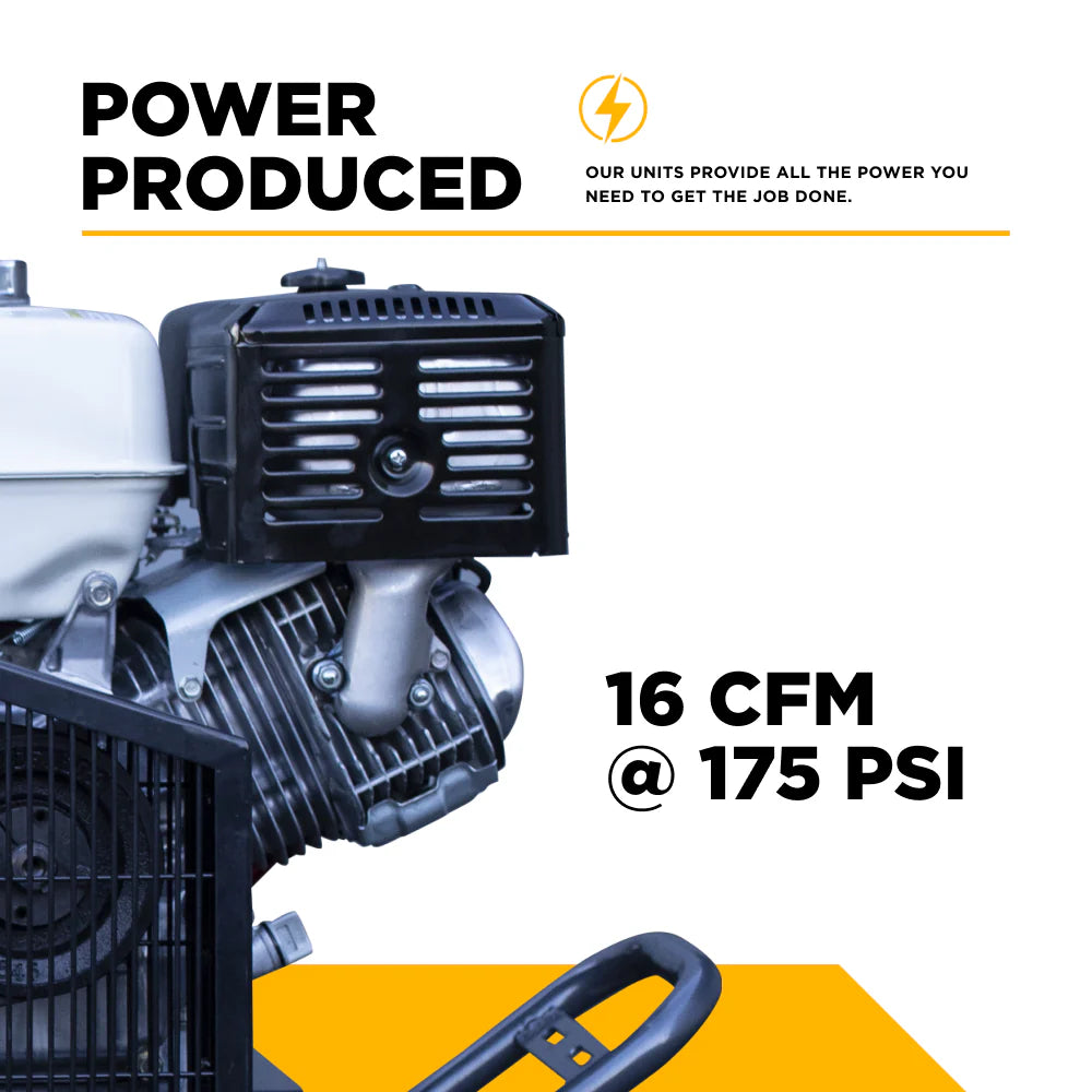 BE Portable Air Compressor Generator 3500W/4000W with 16 CFM at 175 PS ...