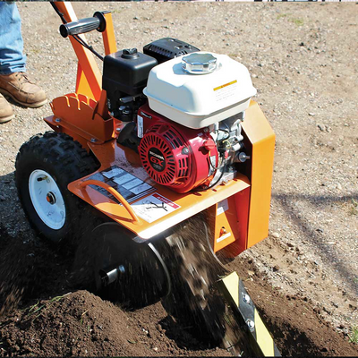 Brave Compact Trencher with Shark Chain 18" Max Depth and Honda GX200 ...