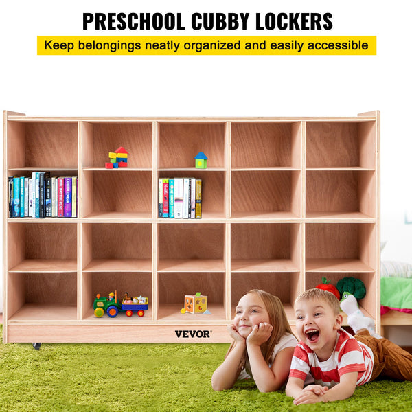 Vevor 20 Cubby Wooden Storage Unit 30" Height Durable New – FactoryPure