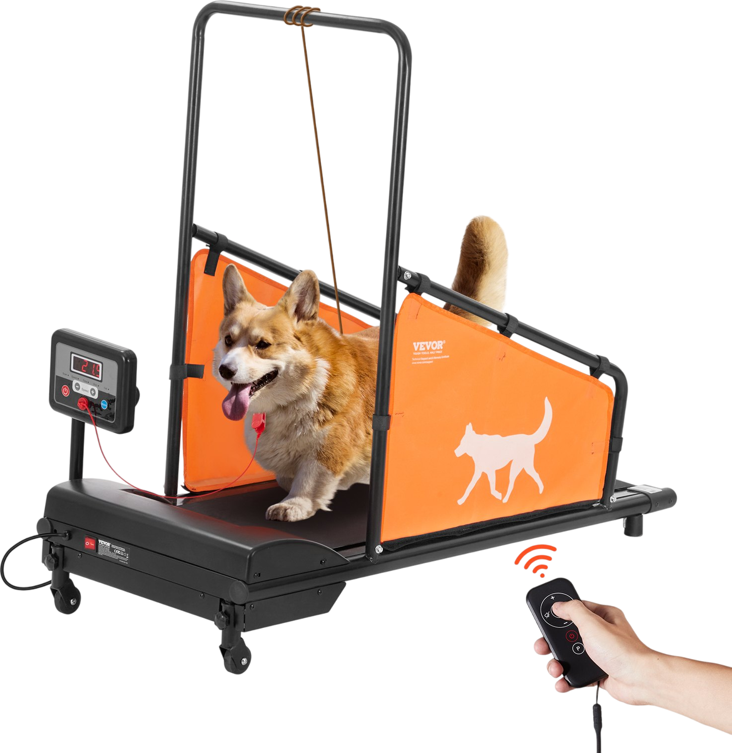 Vevor Dog Treadmill for Medium Dogs Electric 1.5HP Indoor with LCD Rem ...