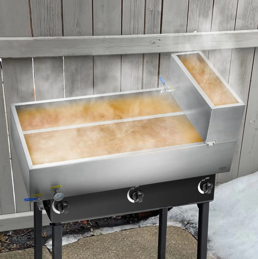 Vevor Maple Syrup Evaporator Pan 47 Gal Capacity Stainless Steel with ...
