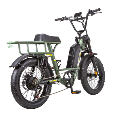 NAKTO F4 Fat Tire Electric Bicycle 6 Speed 20" 500W Motor with Peak 75 ...