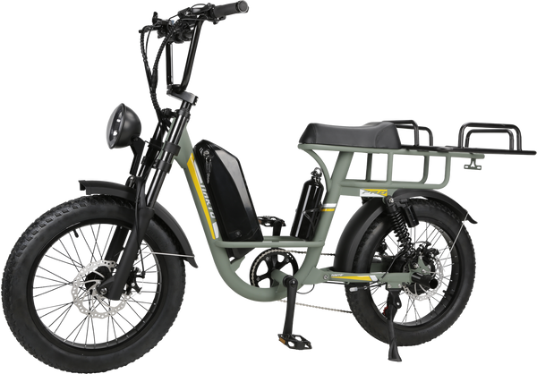 NAKTO F4 Fat Tire Electric Bicycle 6 Speed 20" 500W Motor with Peak 75 ...