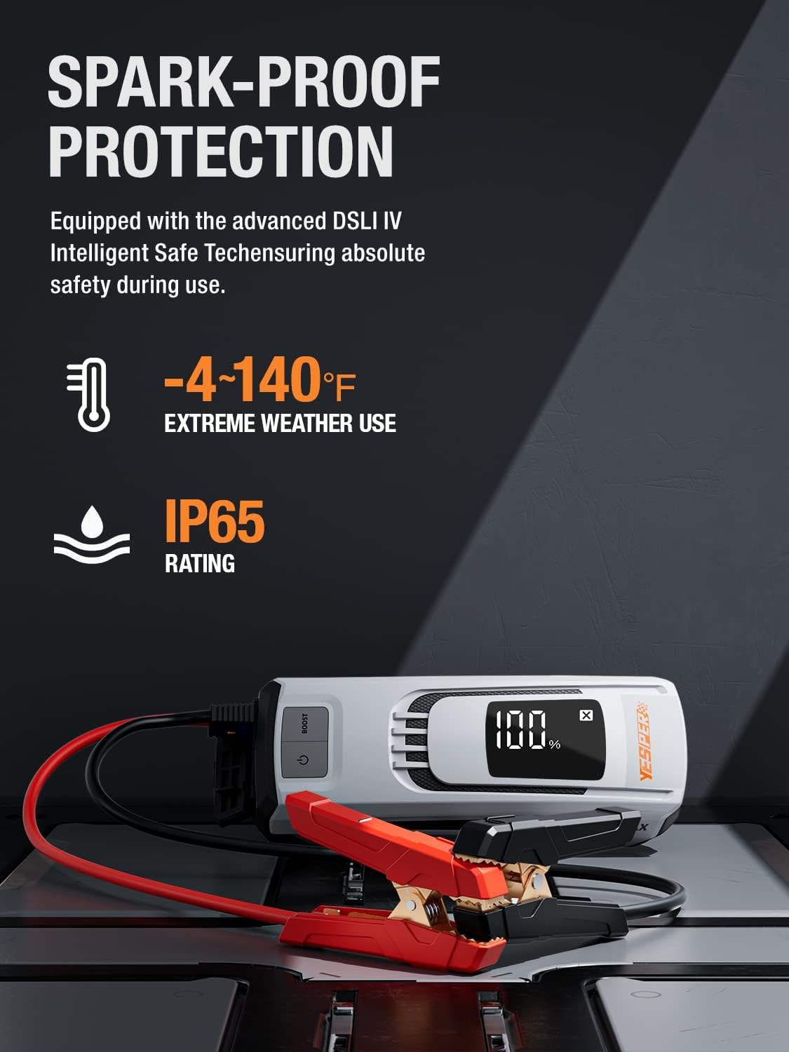 Yesper FAST-MAX Jump Starter Boost Battery Pack 4120A 27000mAh 80 Star – FactoryPure