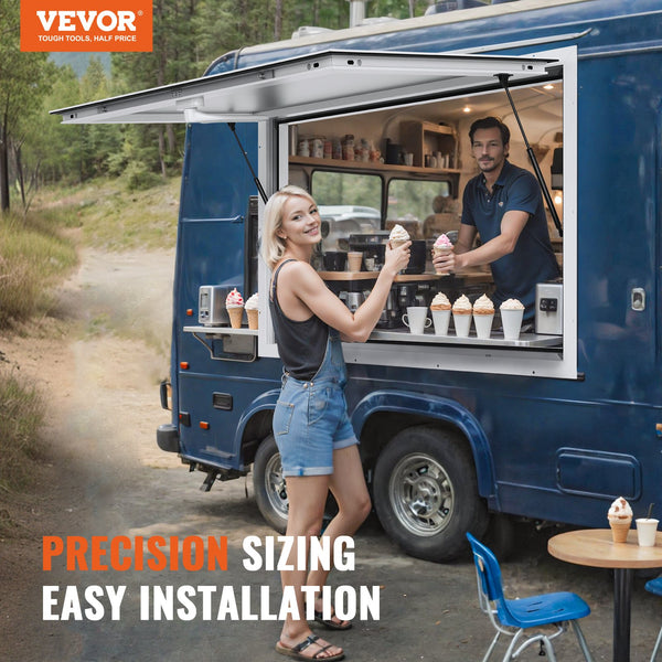 Vevor Concession Window 72" x 48" Aluminum Alloy Food Truck Service Wi ...
