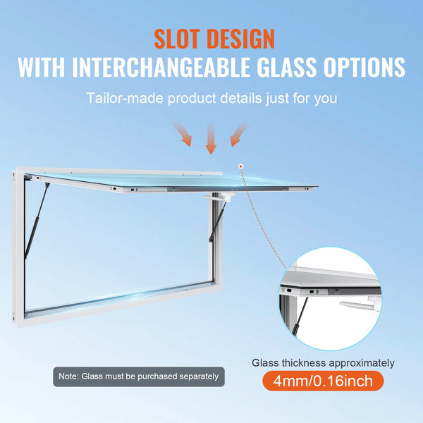 Vevor Concession Window 72" x 48" Aluminum Alloy Food Truck Service Wi ...