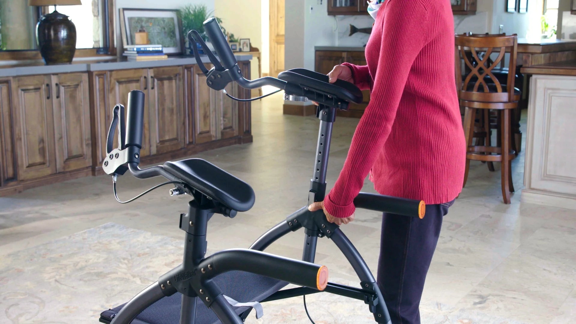 Journey UPWalker Original Backsaver Standard Rollator Walker with 4 Wh ...