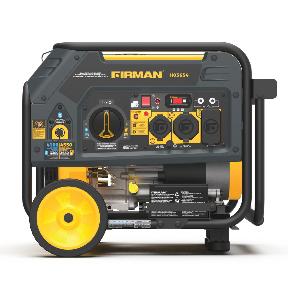 Firman H03654 3650W/4550W Inverter Generator Dual Fuel Gas Liquid Prop ...