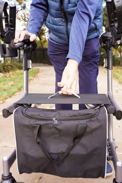 Journey UPWalker EZ Lite Backsaver Rollator Folding Tool-Free Walker w ...