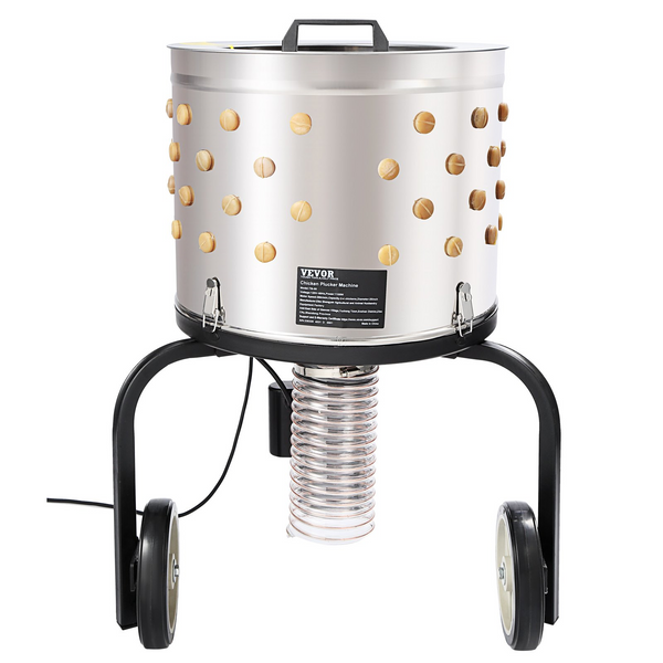 Vevor Chicken Plucker 20" Stainless Steel Drum With 108 Soft Fingers 1 ...