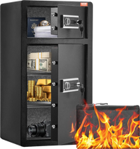Vevor Safe Box 7.2 Cu. Ft. Double Door 6 Lock Bolts LED Light Dual Ala ...