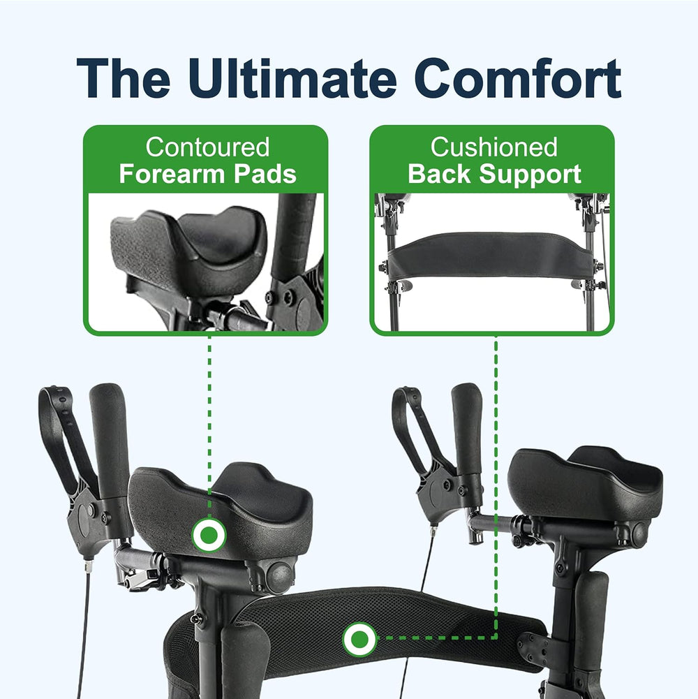 Graham-Field Lumex LX9000 Gaitster Forearm Rollator Upright Walker wit ...