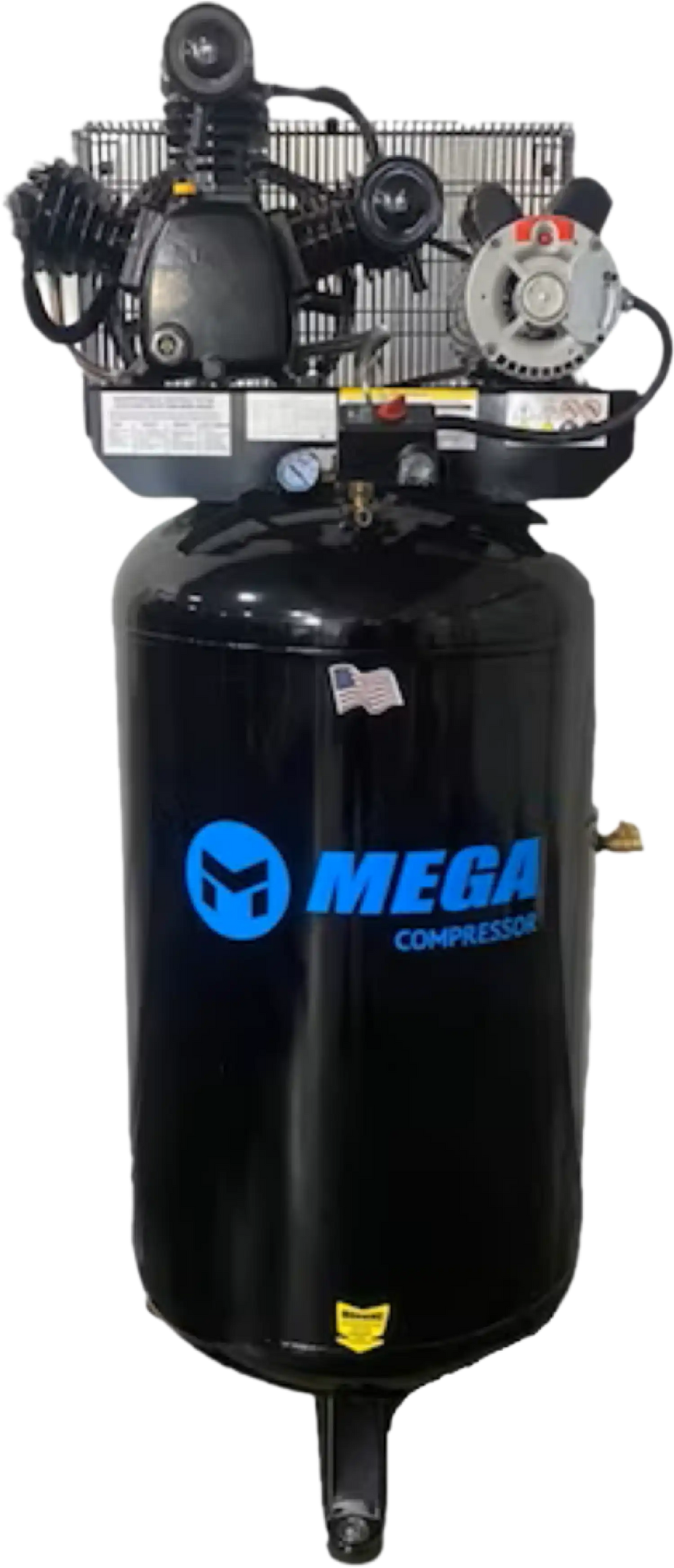 Mega Compressor MP-6580V2 Air Compressor 2 Stage 80 Gallon 5 HP 175 PS ...