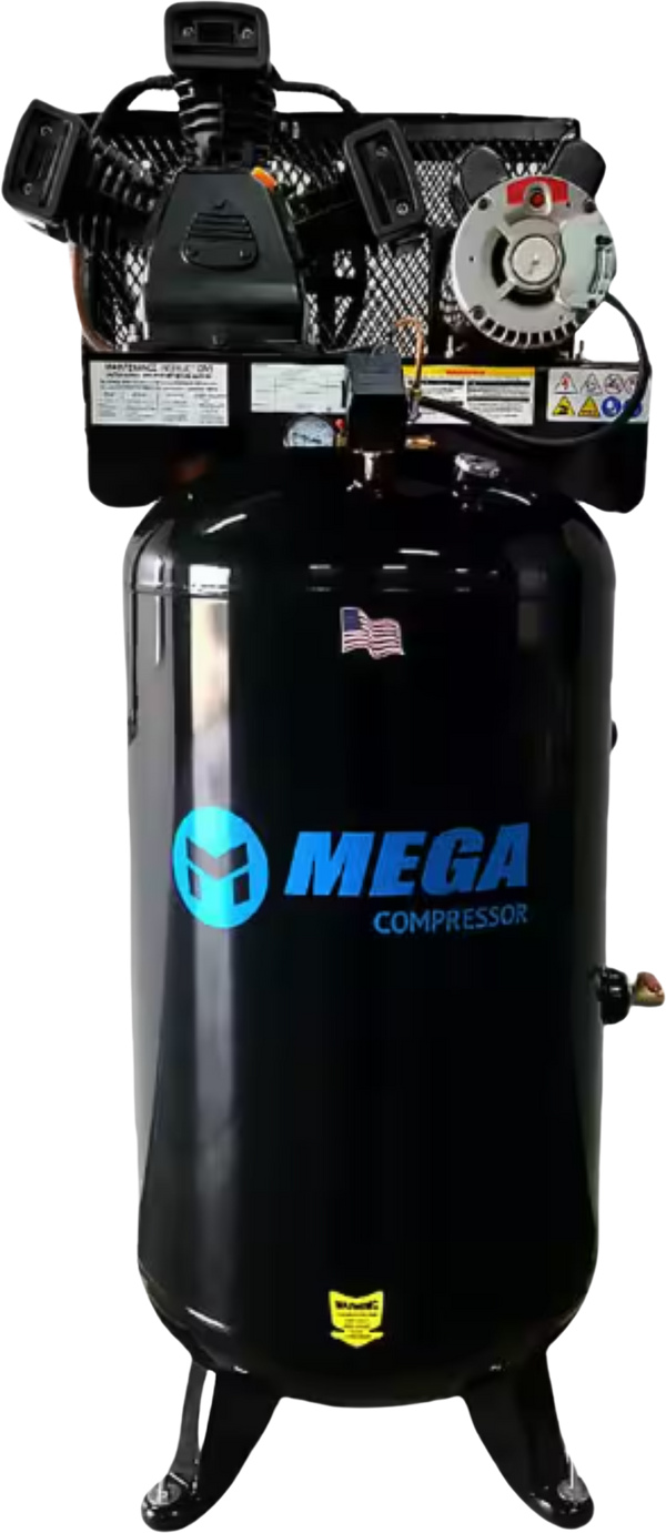 Mega Compressor MP-6580VC Air Compressor Single Stage 80 Gallon 5 HP 1 ...