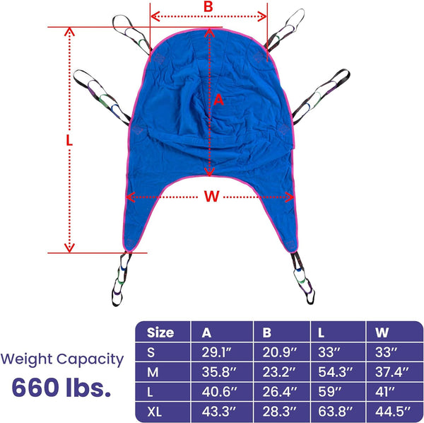 MedaCure Divided Leg Sling for Patient Lift Universal Compatibility Ne ...