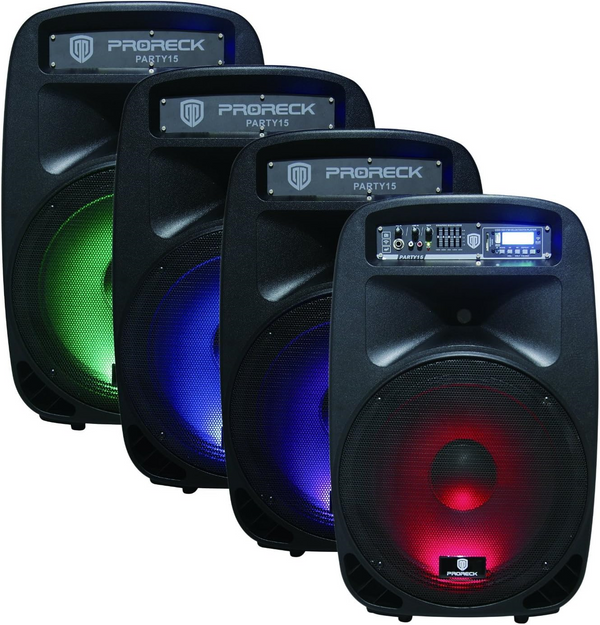 Proreck PARTY-15 PA Speaker System 2000W 2-Way Combo Speakers and 15 ...