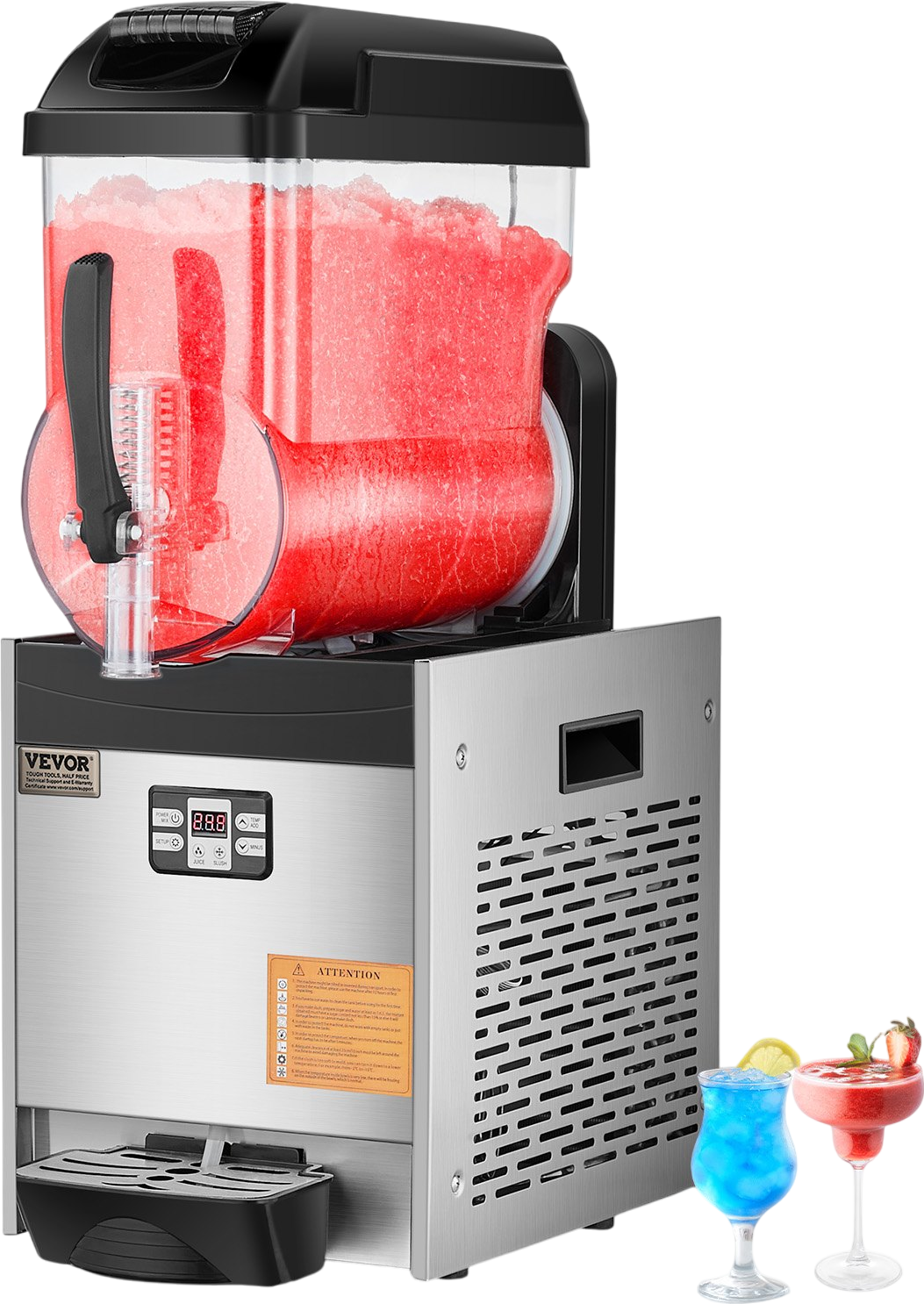Vevor Commercial Slushy Machine 3.17 Gal Single Tank with Digital Cont ...