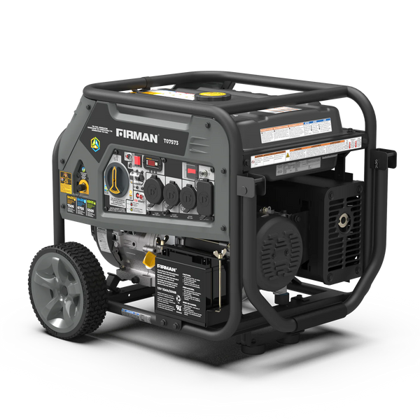 Firman T07573 Tri-Fuel Gas Propane Natural Gas Generator 7500W/9400W 1 ...