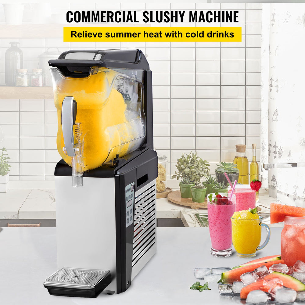Vevor Slushy Machine 2.6 Gallon 1 Tank 600W Stainless Steel with Auto ...