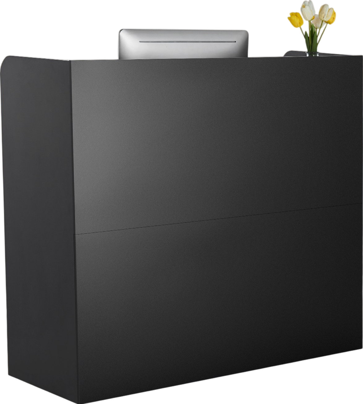 Vevor Reception Desk 47" Rectangular MDF Counter with 3 Lockable Drawe ...