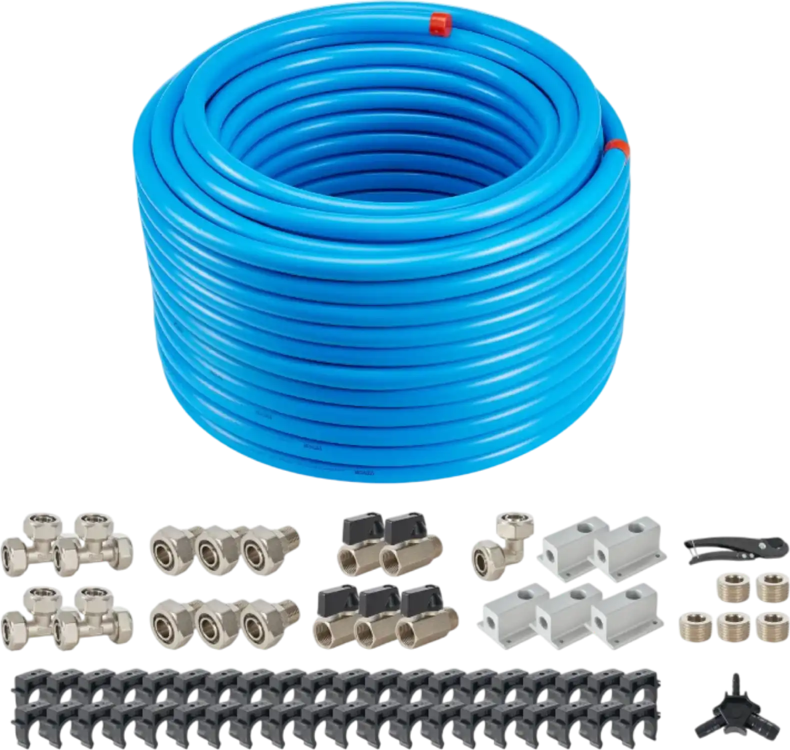 Vevor Air Compressor Line Kit 3/4" x 200' HDPE Aluminum Complete Pipin ...