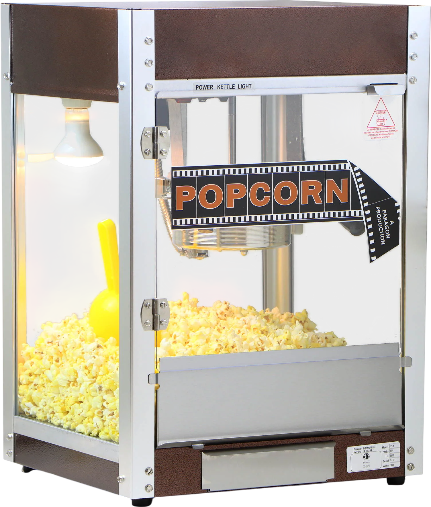 Paragon Cineplex Popcorn Machine 4 oz Kettle Copper Finish 120V New ...