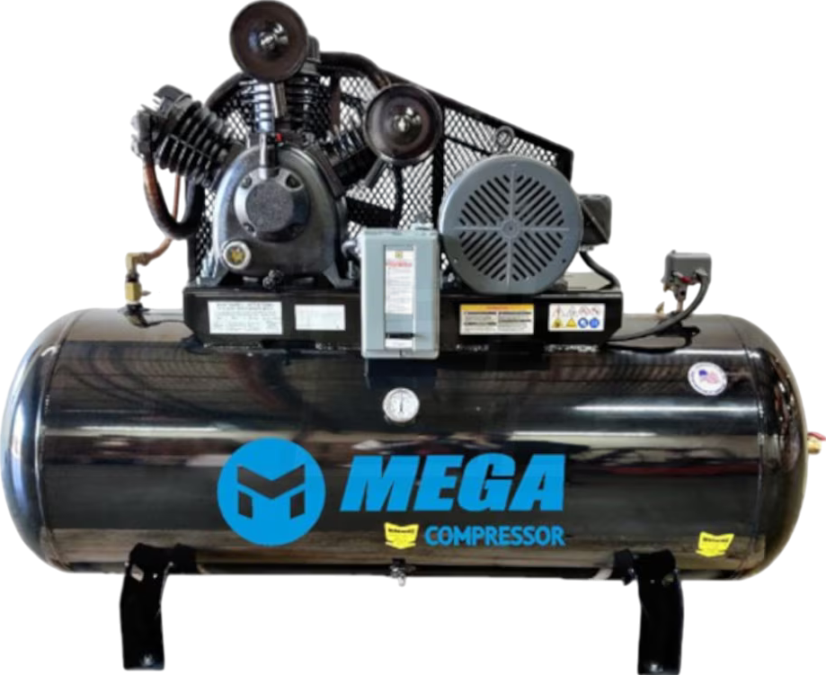 Mega Compressor MP-10120H3-U Air Compressor Two-Stage 120 Gallon 10 HP – FactoryPure