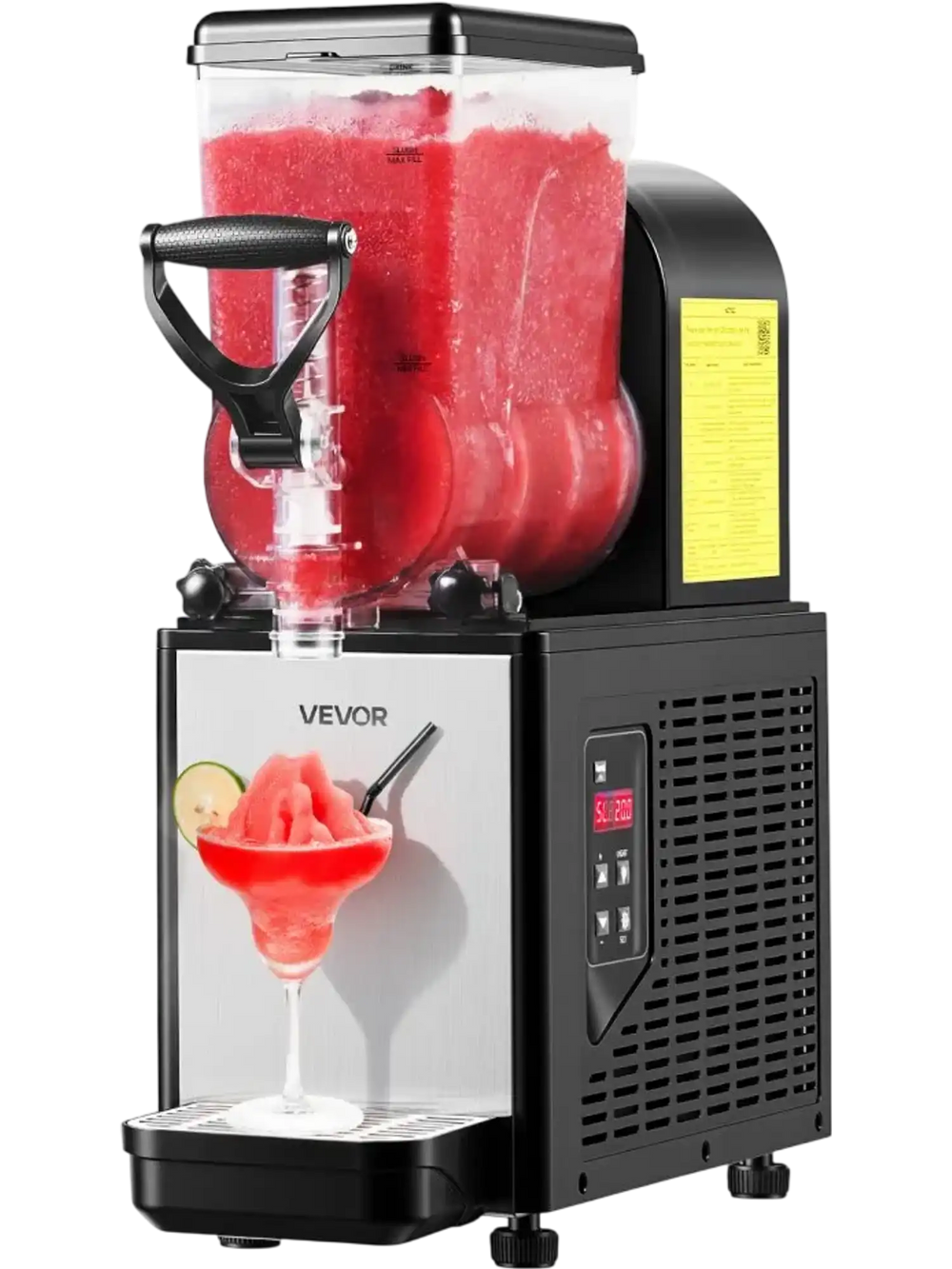 Vevor Slushie Machine Commercial Frozen Drink Maker 6L/1.6 Gal Self-Cl ...