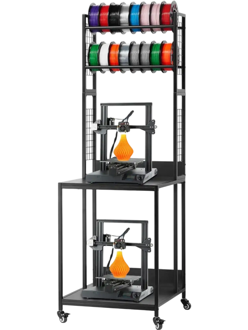 Vevor 3D Printer Filament Storage Rack 4-Tier Stand with Wheels New ...