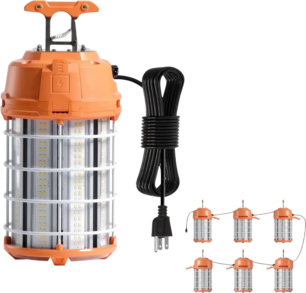 Vevor Temporary Work Light 150W 6-Pack 19000 lm 5000K Linkable LED Job ...