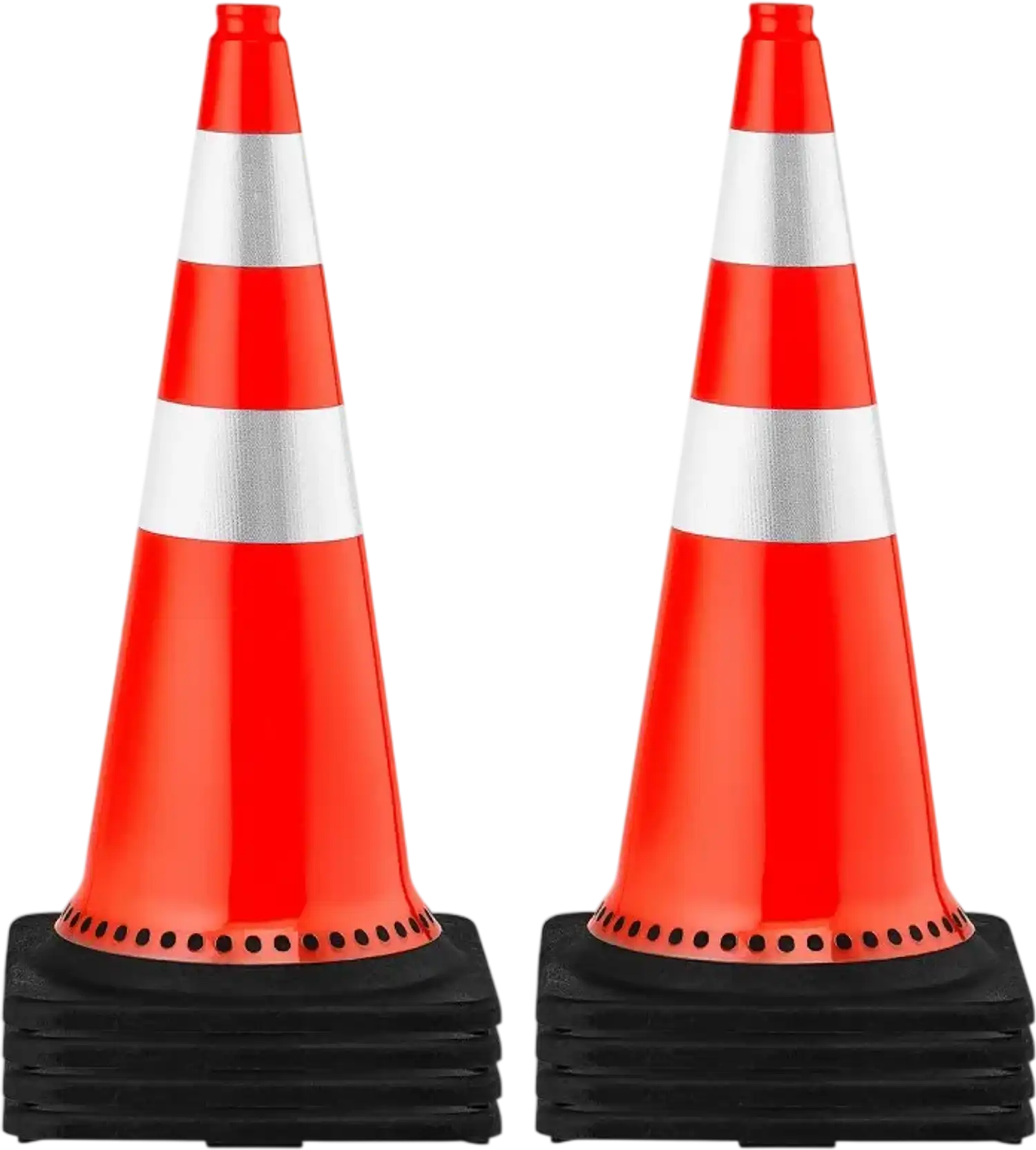 Vevor Traffic Cones 8-Pc 30" Orange Reflective Safety Cones with Weigh ...