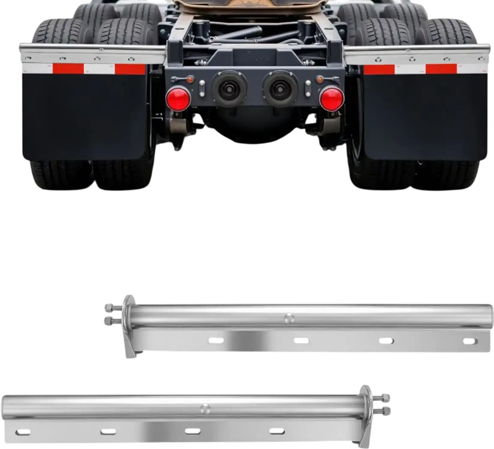 Vevor Mud Flap Hangers Straight Spring Loaded Semi Truck 1-1/8" Bolt S ...