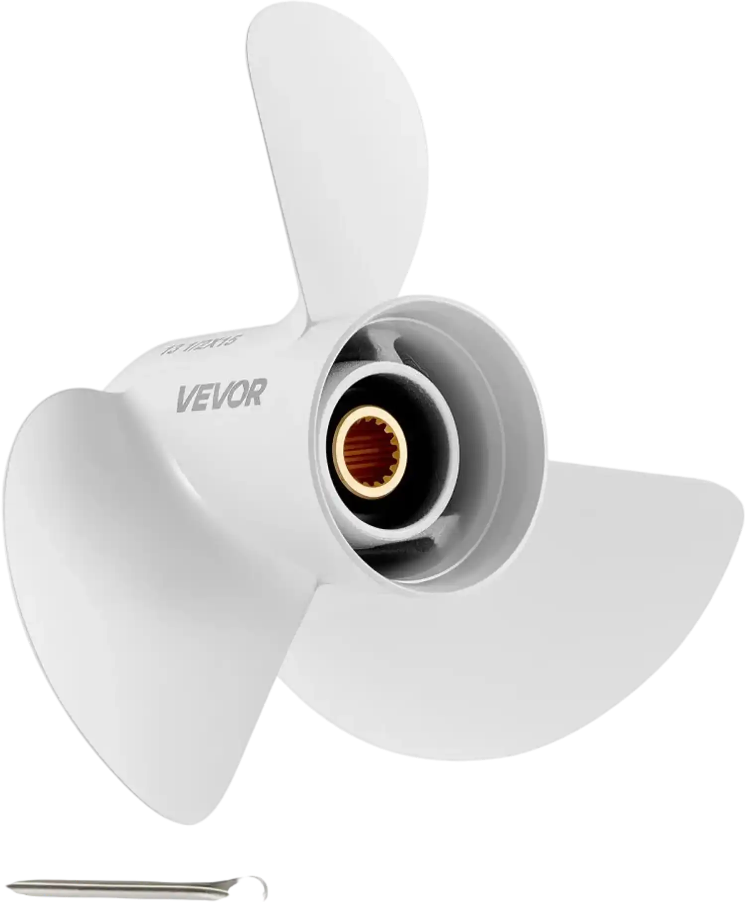 Vevor Outboard Propeller Aluminum 3-Blade RH 13-1/2 x 15 for Yamaha 60 ...