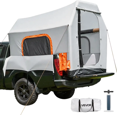 Vevor Truck Tent Inflatable Pickup Camping Tent 7.2 x 5.4' 3-Season Wa ...