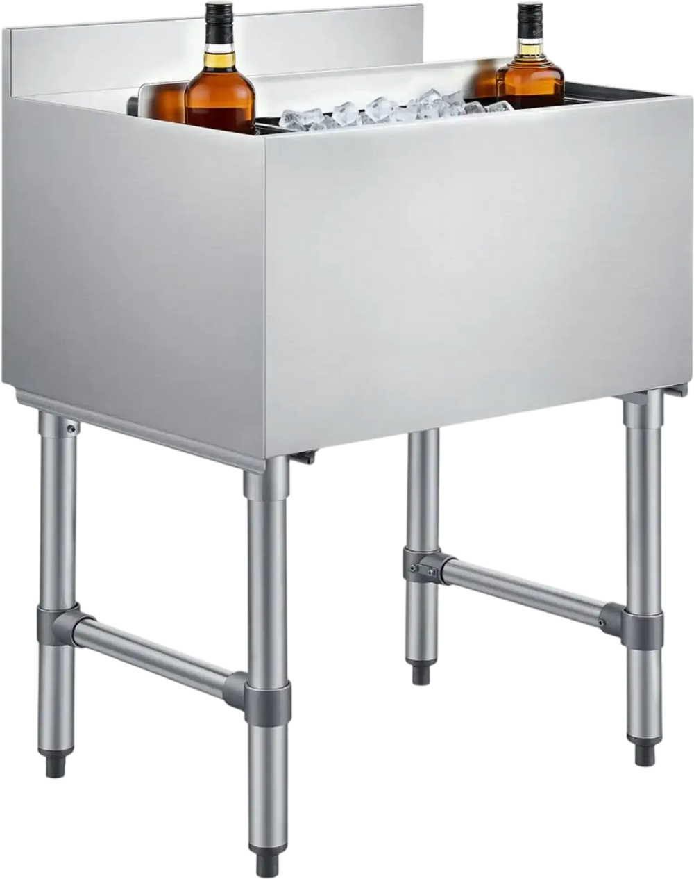 Vevor Commercial Ice Bin 82.9 Qt Stainless Steel Ice Chest with Slidin ...