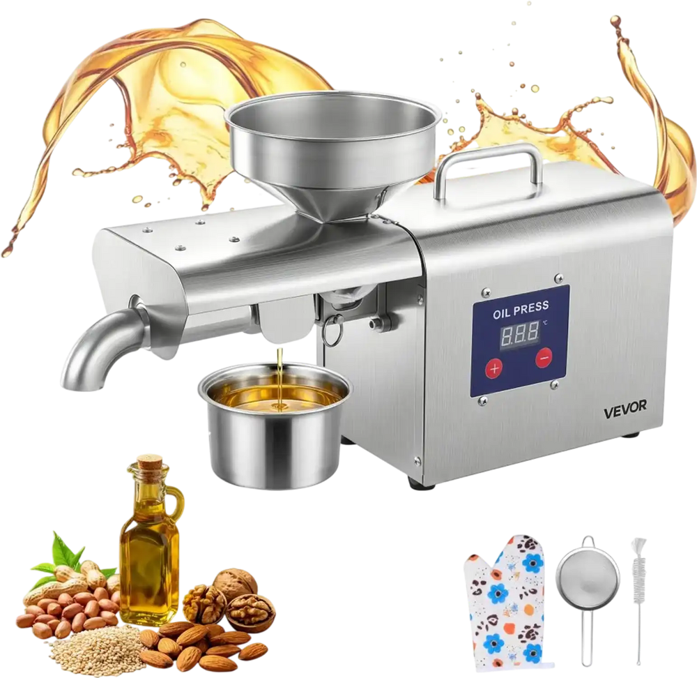 Vevor Oil Press Machine Automatic Electric Oil Maker 750W 8.27 lbs/h N ...