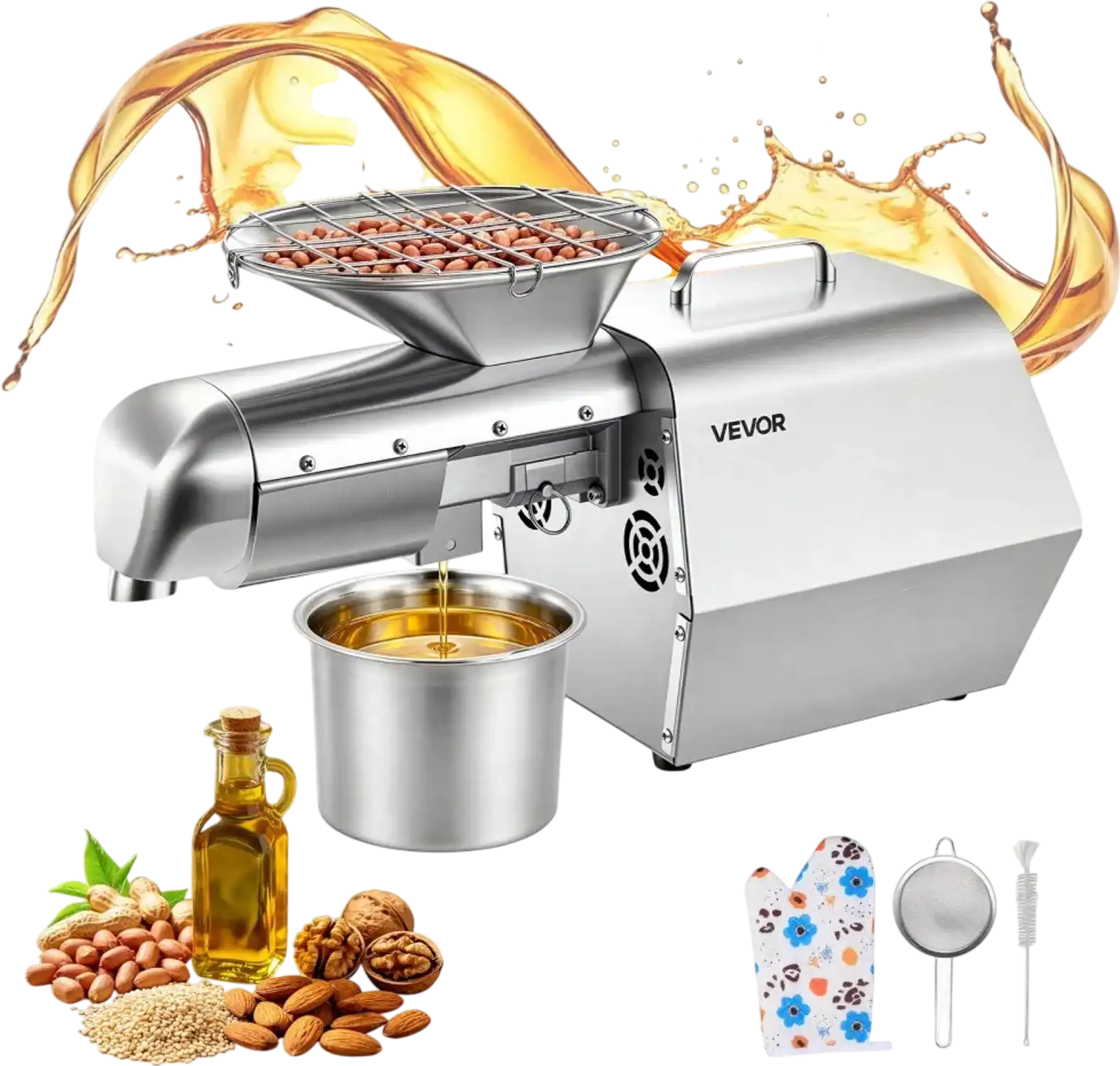 Vevor Oil Press Machine Automatic Electric Oil Maker New – FactoryPure